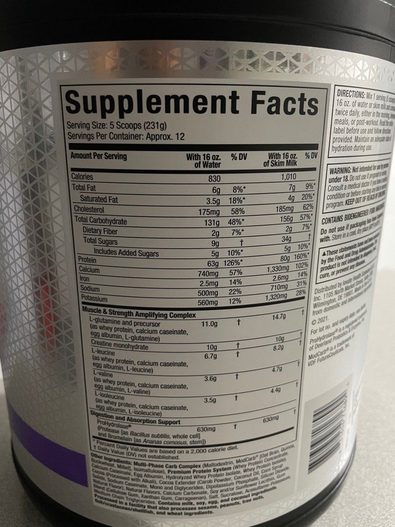MuscleTech Protein Shake, Health & Nutrition, Health Supplements ...