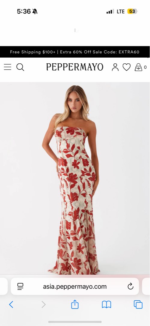 Peppermayo Willa Maxi Dress - Red Green Floral Maxi Dress, Women's ...