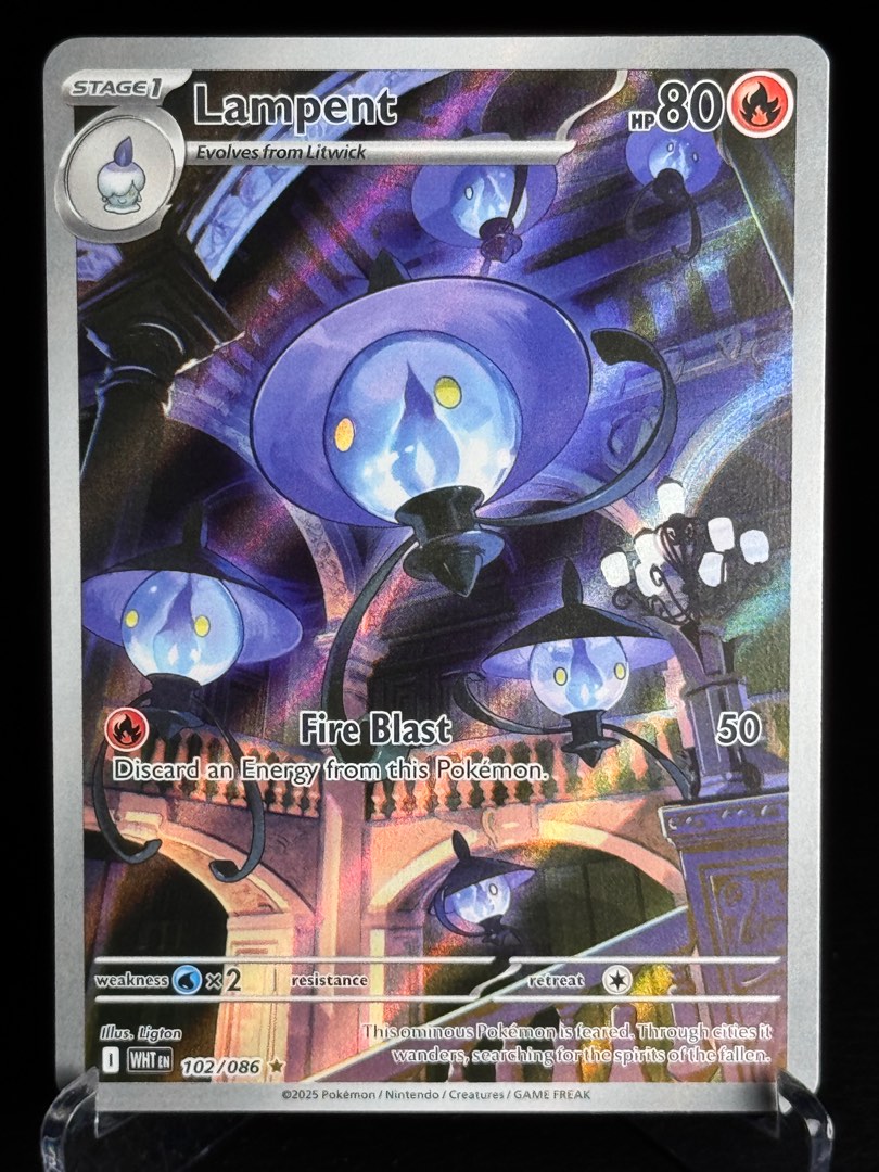 Pokemon TCG White Flare Lampent 102/086 Illustration Rare, Hobbies ...