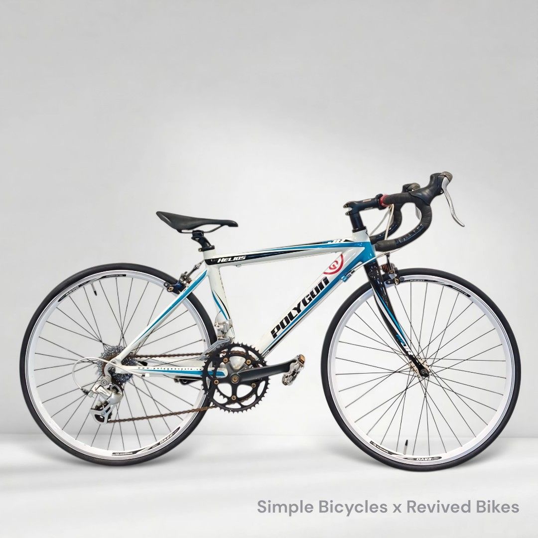 Polygon Helios 200 JR Kids Road Bike, 2x8 Speed Shimano Gears, Sports ...