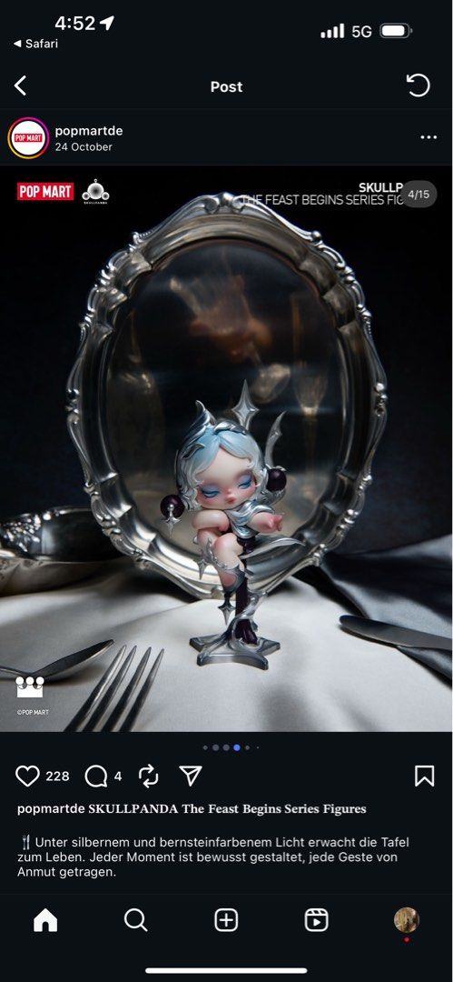 POPMART Skullpanda The Feast Begins (The Silver Fork/Aspic Server), Hobbies & Toys, Toys & Games ...