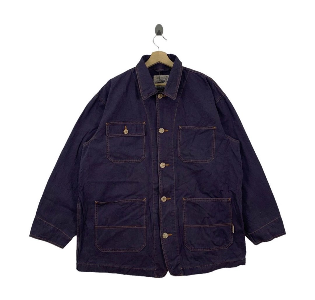 P.R.S Japanese Brand Workwear Chore Jacket, Men's Fashion, Coats ...