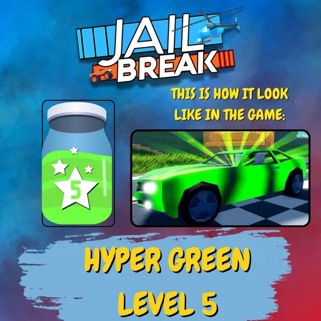 Roblox Jailbreak Hypergreen L5 2025, Video Gaming, Video Games, Others ...
