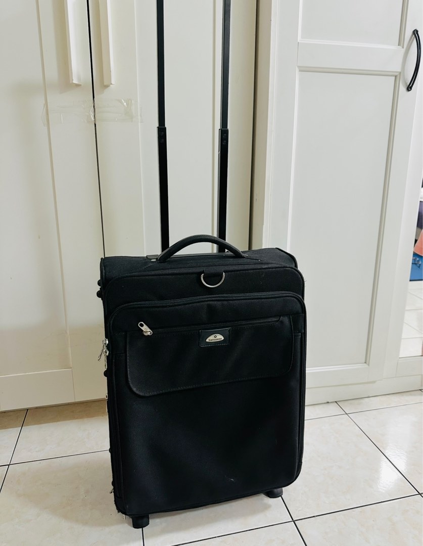 SAMSONIGHT Black Rolling Suitcase with Handle, Hobbies & Toys, Travel ...