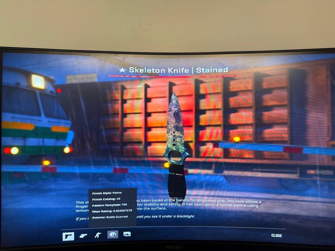 cs2 skeleton knife bs stained, Video Gaming, Video Game Consoles ...