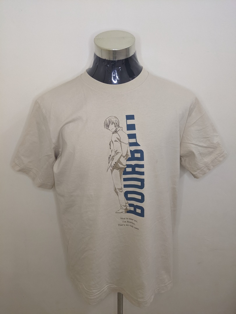 uniqlo X anime detective conan BOURBON (REI FURUYA), Men's Fashion ...