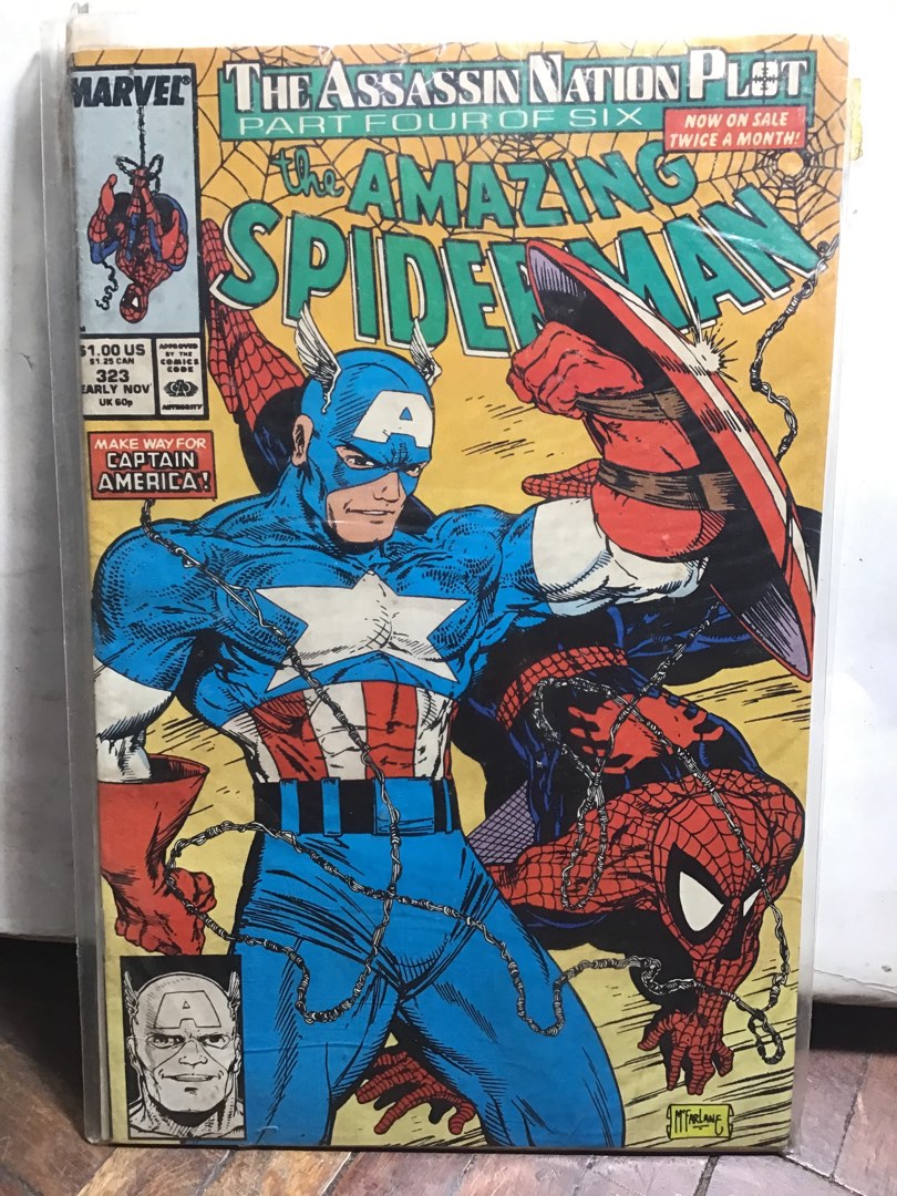 VINTAGE COMIC BOOK Amazing Spider-Man #323 - Captain America - Todd ...