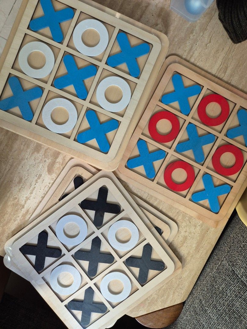 Wooden Tic Tac Toe Game Set, Hobbies & Toys, Toys & Games on Carousell