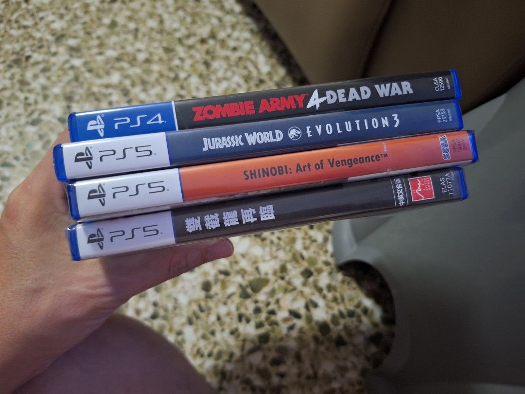 Zombie Army 4 PS4/PS5 game Jurassic World Evolution 3/ Shinobi art of ...