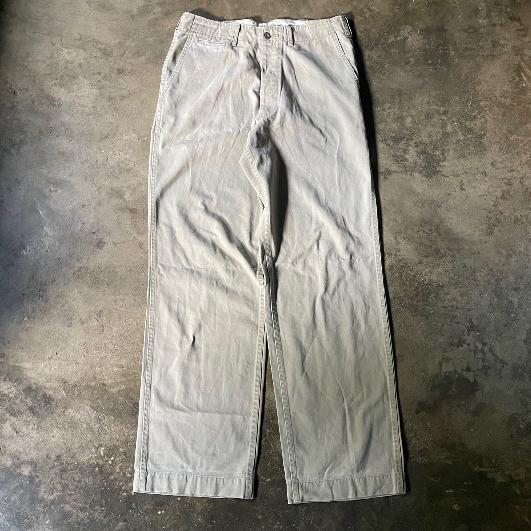 1940s US Army Khaki Chino (Bobson Reproduction), Men's Fashion, Bottoms ...