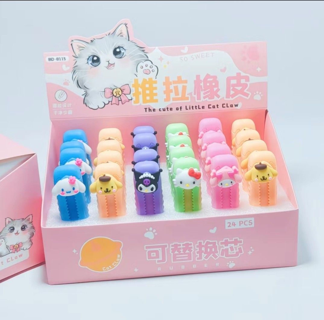 (1 pcs ) - Sanrio Push Up Eraser, Hobbies & Toys, Stationery & Craft ...
