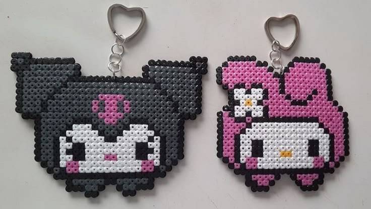 CUSTOMIZED PYSSLA BEADS KEYCHAINS , Hobbies & Toys, Stationery & Craft ...
