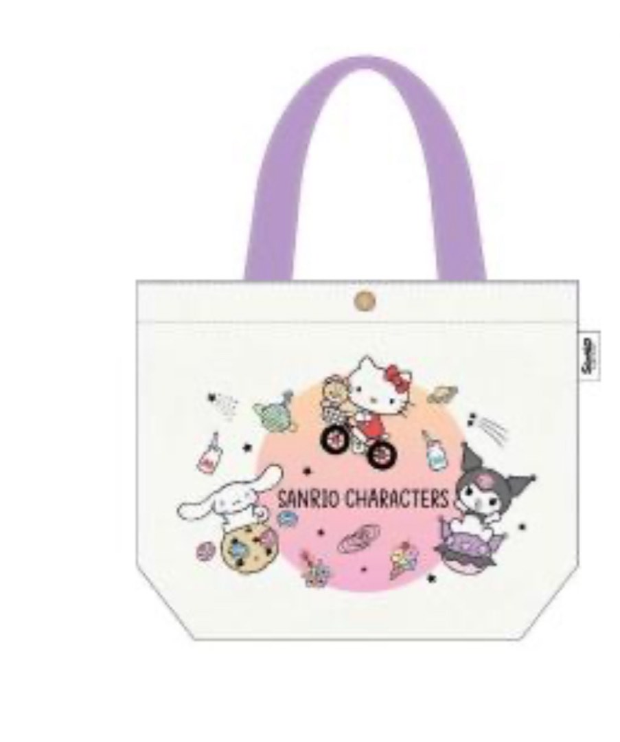 三麗鷗 hollo kitty 大耳狗 酷洛米 Sanrio Characters白色 帆布 手提袋, 她的時尚, 包包、錢包, 手拿包在旋轉拍賣