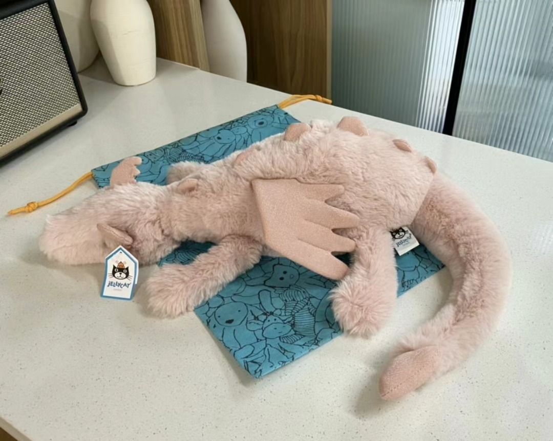 🌹 Jellycat Sky Dragon Plush Doll Pink, Hobbies & Toys, Toys & Games on ...