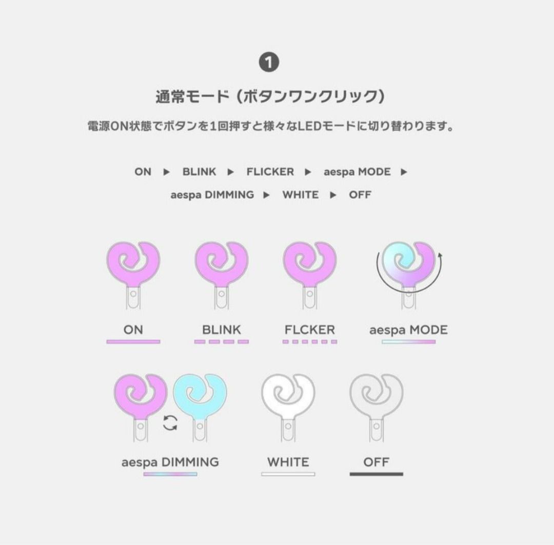 aespa LIVE TOUR 2025 ☆ Fanlight ver.2 (penlight) with photo card, Hobbies & Toys, Collectibles ...