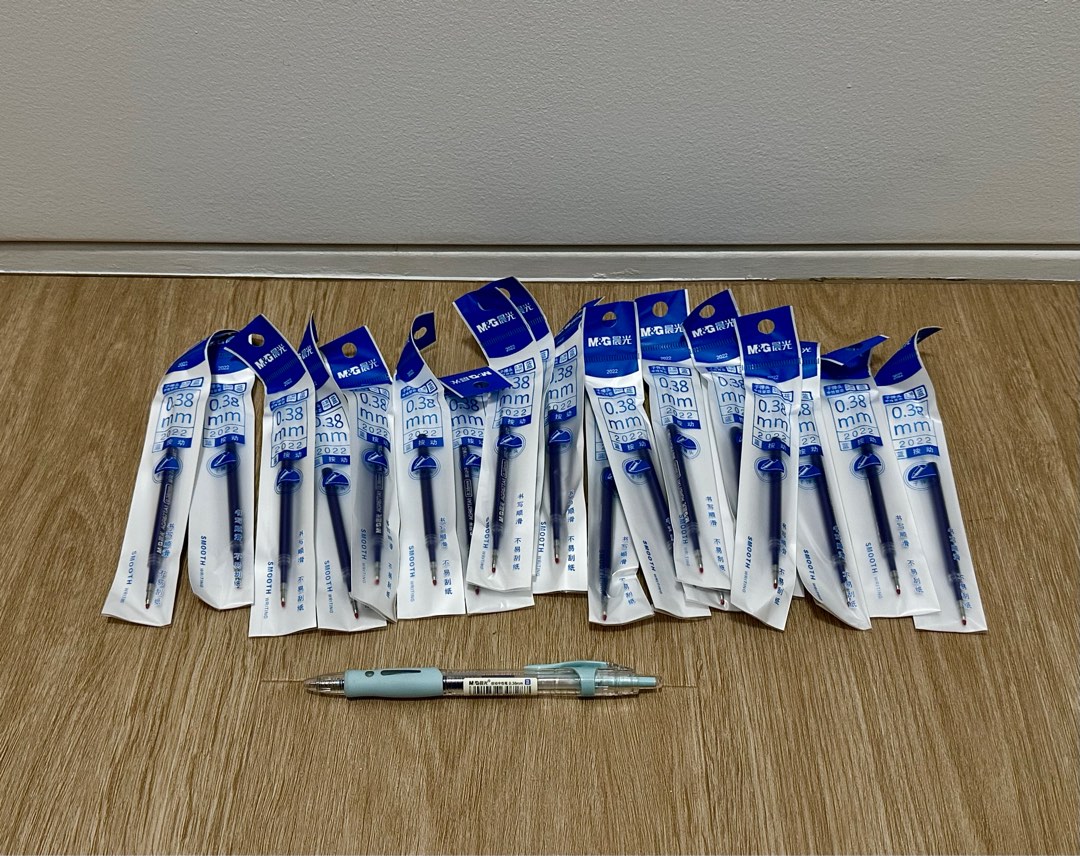 BNIP 0.38mm BLUE Ballpoint Pen + 20 Refills Individually Packaged ...