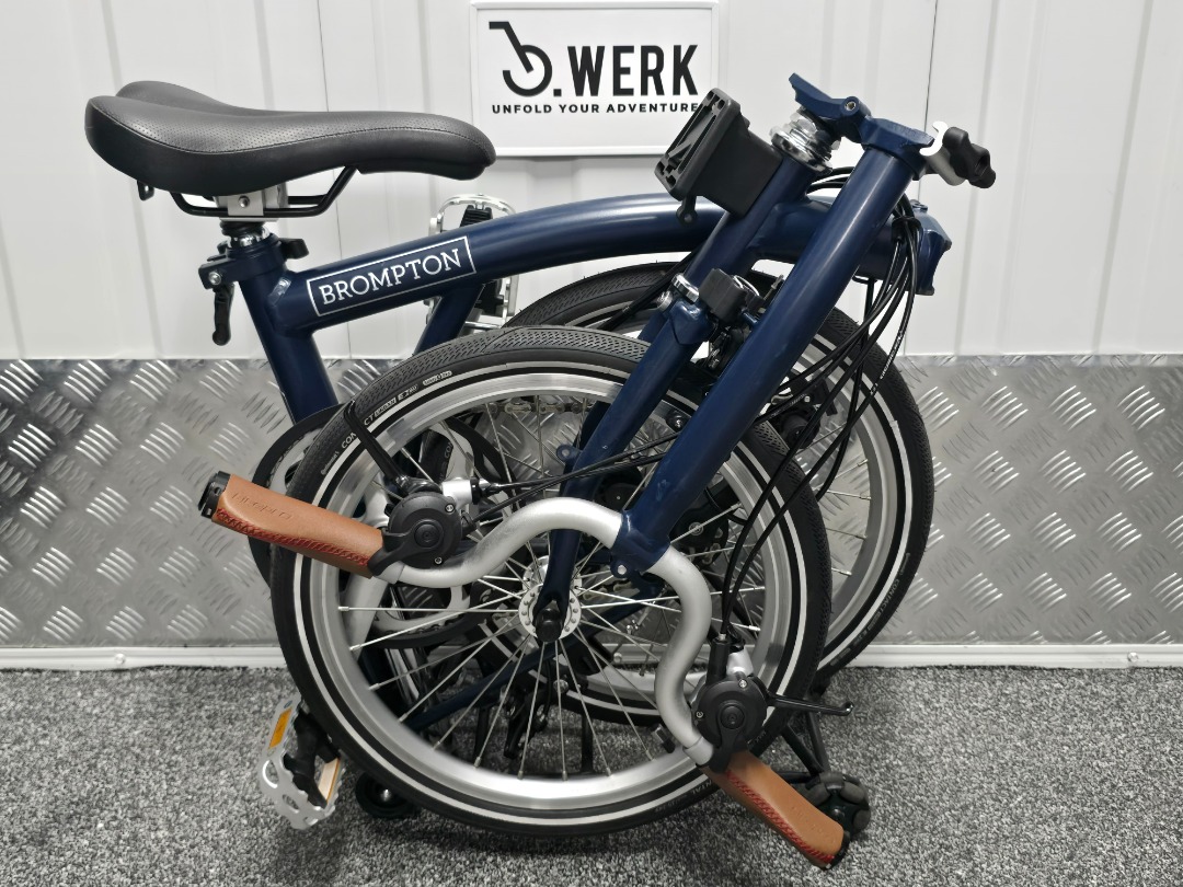 Brompton C line Tempest Blue M6R 6 Speed M bar with rack in good ...