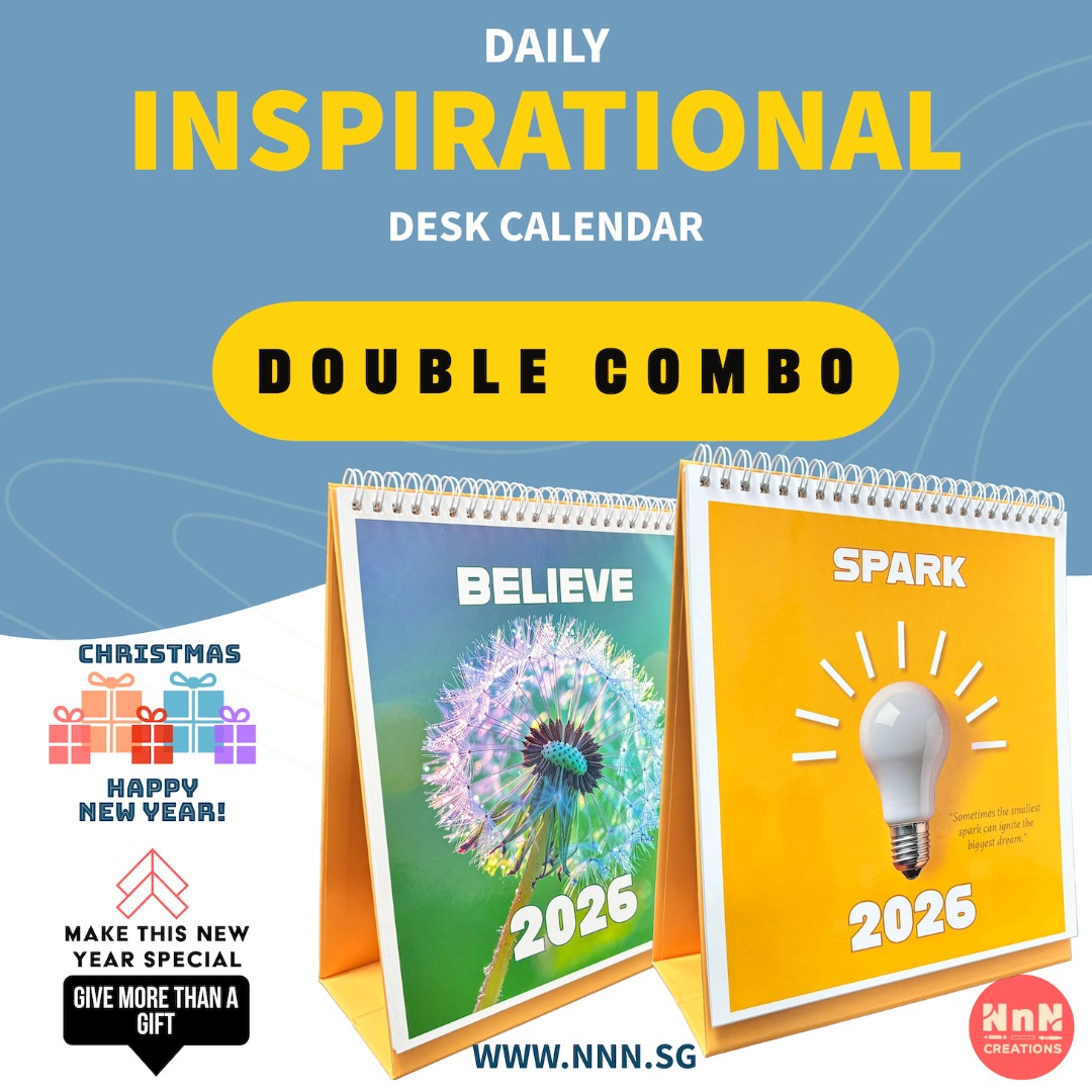 BUNDLE of 2 - NnN's HIGH QUALITY Desk Calendar 2026. 1-with Daily ...
