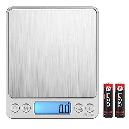Criacr Digital Kitchen Scales, 3kg Stainless Steel Cooking Scales with ...