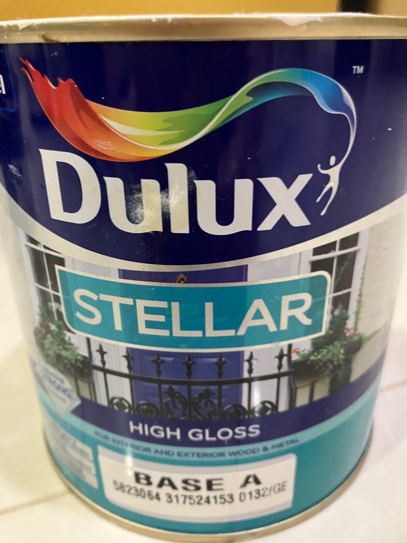 Dulux Stellar High Gloss Paint - Base A (1 liter), Furniture & Home ...