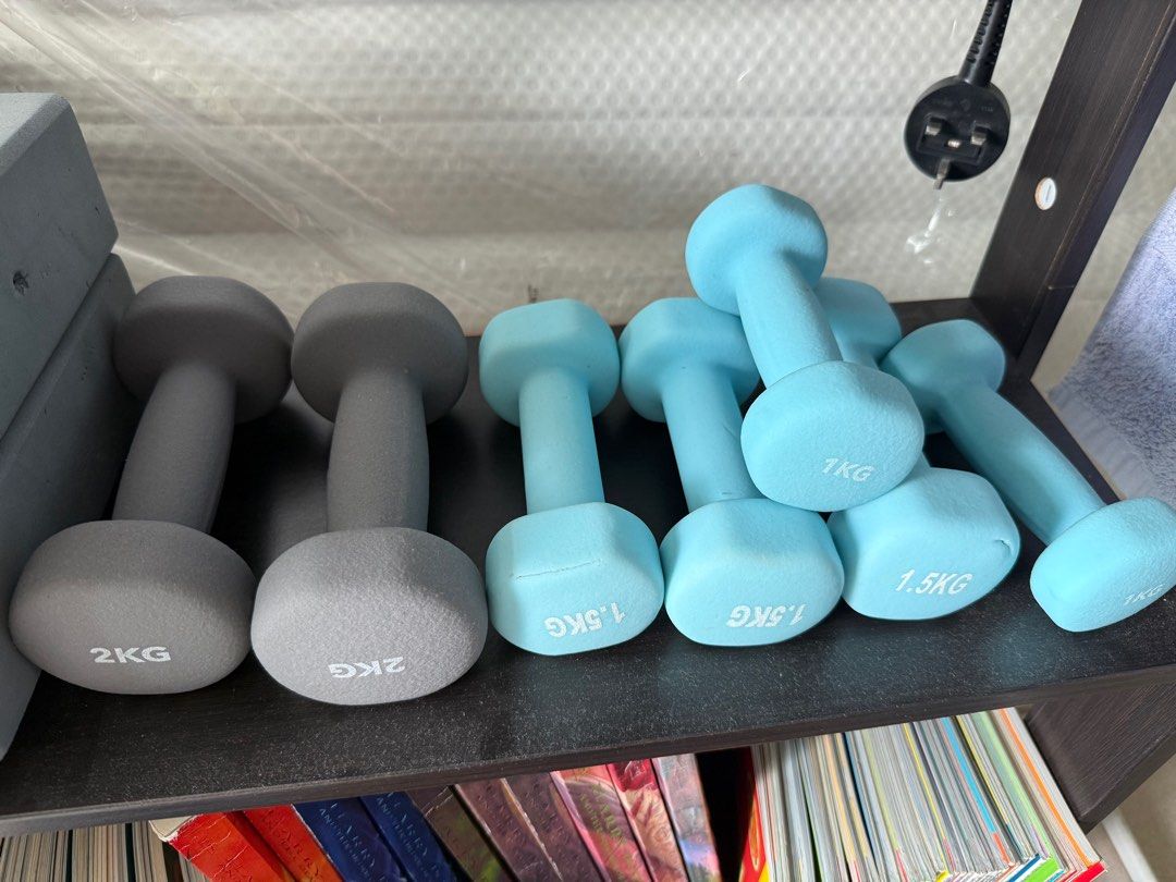 Dumbbells - 1kg, 1.5kg, and 2kg Weights, Sports Equipment, Exercise & Fitness, Weights ...