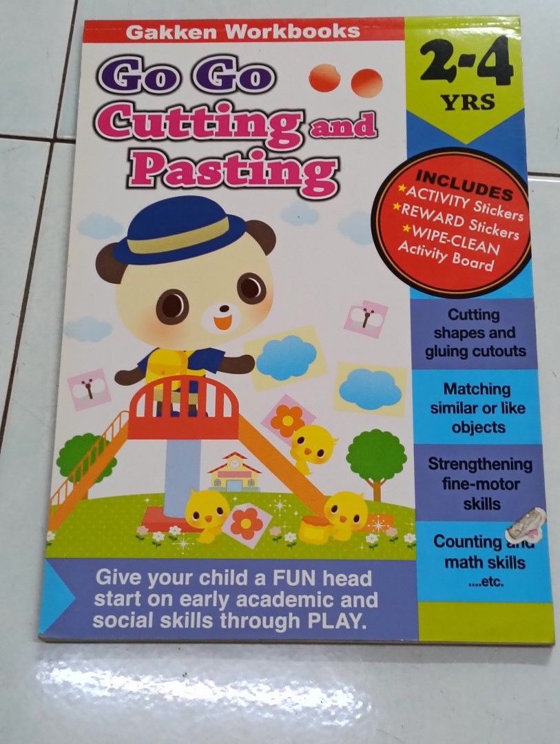 Gakken Go Go Cutting and Pasting Workbook, Hobbies & Toys, Books & Magazines, Children's Books ...
