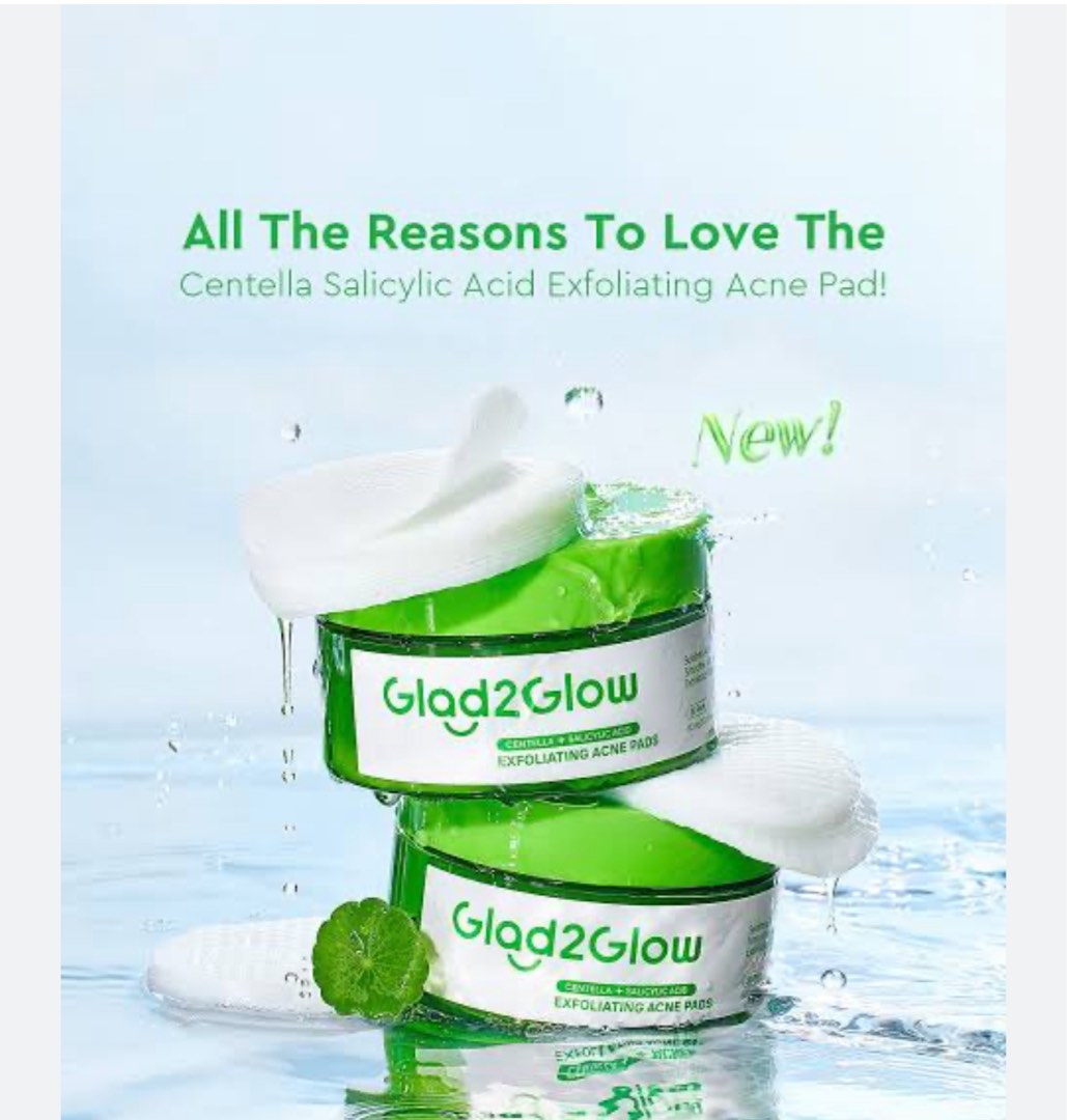 Glad2Glow Exfoliating Acne Pads, Beauty & Personal Care, Face, Face ...
