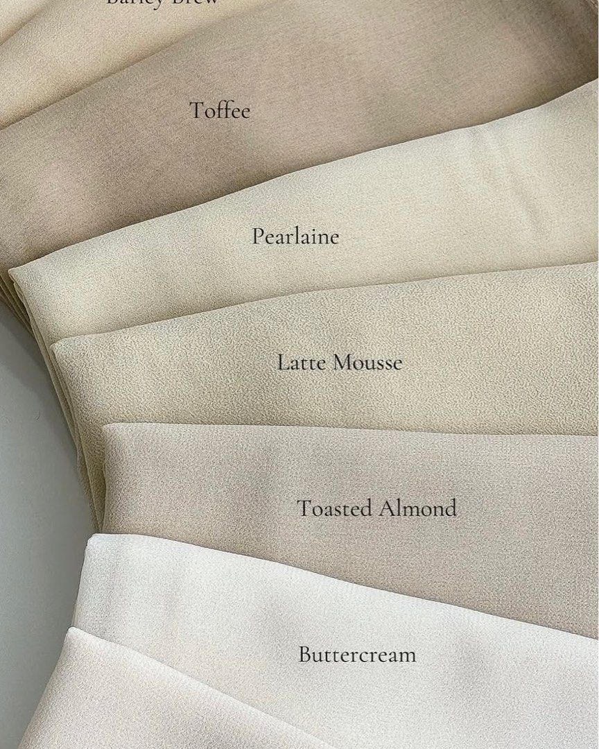 guzel.kl Chiffonsilk in colour Latte Mousse, Women's Fashion, Muslimah ...