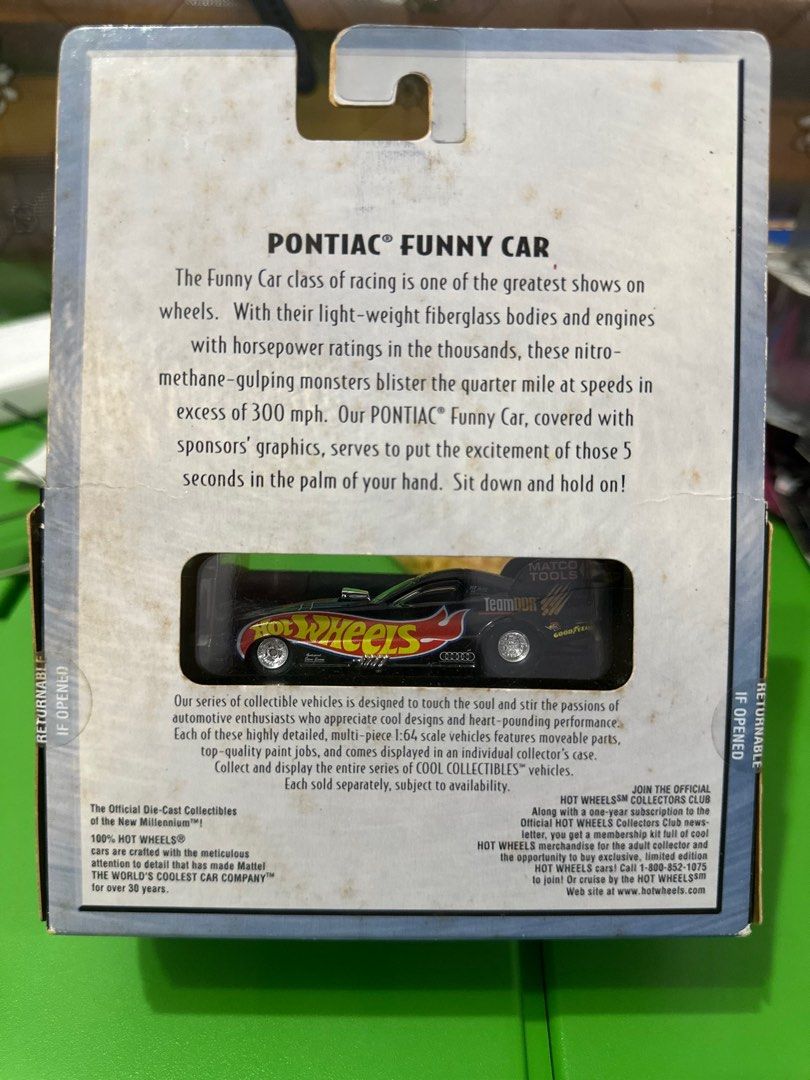 Hot Wheels Pontiac Funny Car with display case, Hobbies & Toys, Toys ...