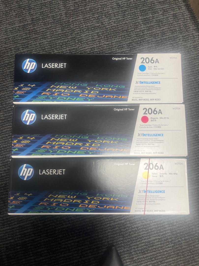 HP 206A Toner Cartridges - Cyan, Magenta, Yellow, Computers & Tech ...
