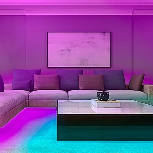 KSIPZE 10m Led Strip Lights RGB Music Sync Color Changing, Bluetooth ...