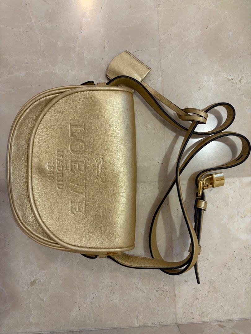 Loewe Madrid 1846 Gold Crossbody Bag, Luxury, Bags & Wallets on Carousell