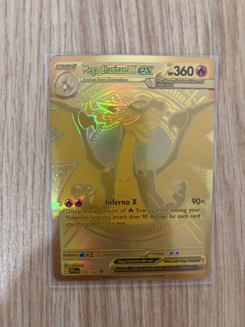 Mega Charizard X Ex Gold Card Phantasmal Flames Hobbies And Toys Toys