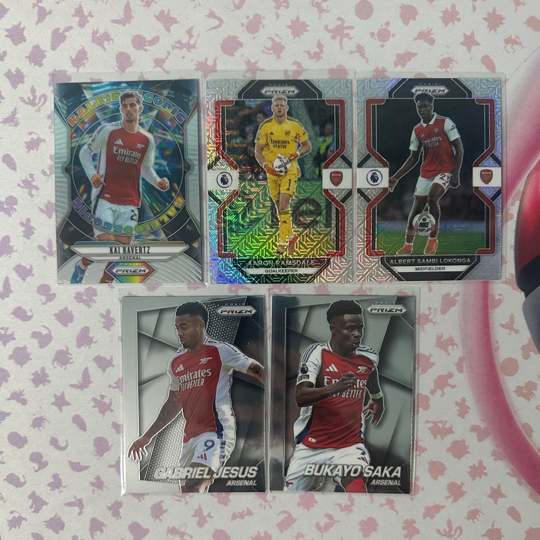 Misc Arsenal lot football cards Kai Havertz, Saka, Jesus, Ramsdale ...
