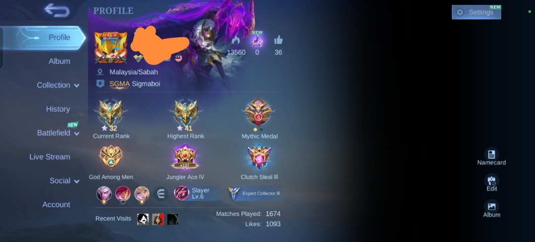 Mobile Legends Account - Mythic Medal, 113/1029 Skins, Video Gaming ...