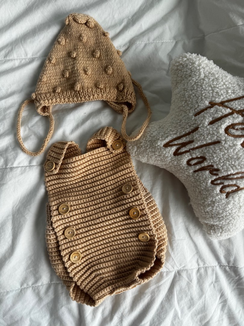 Newborn Baby Body and hat for photoshoot, Babies & Kids, Babies & Kids ...