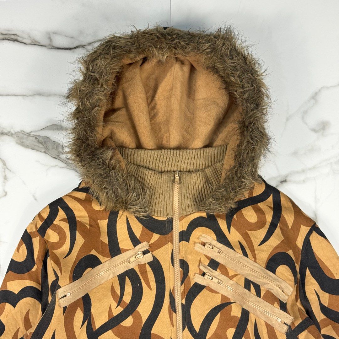 Number Nine - AW04 Give Peace A Chance - Tribal Camo Fur Jacket, Men's ...