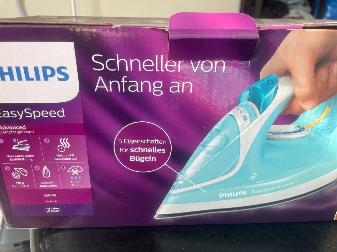 Philips EasySpeed Advanced Steam Iron GC2670, TV & Home Appliances ...