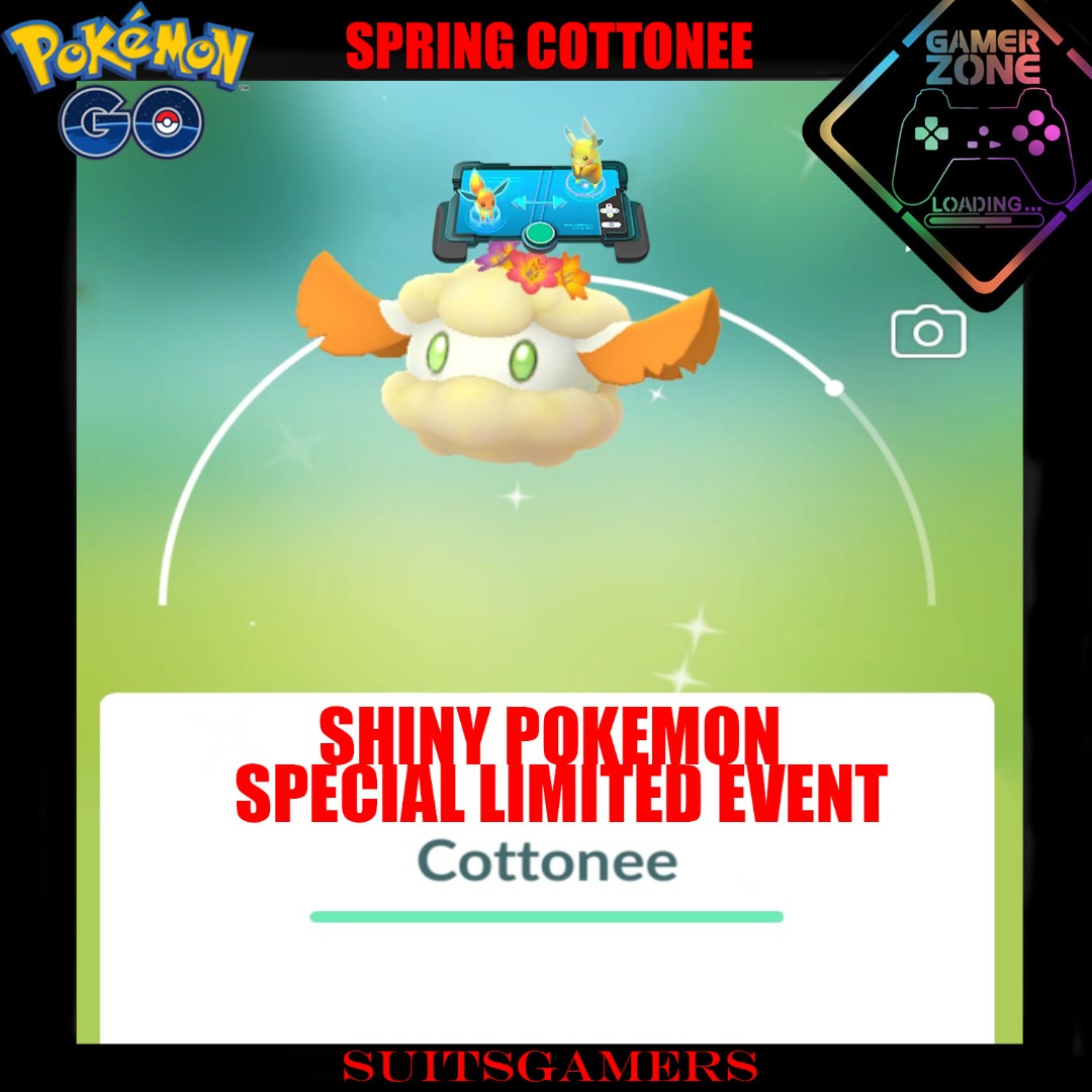 Pokemon GO - Shiny Spring Cottonee [SHINY POKEMON/SPECIAL LIMITED EVENT ...
