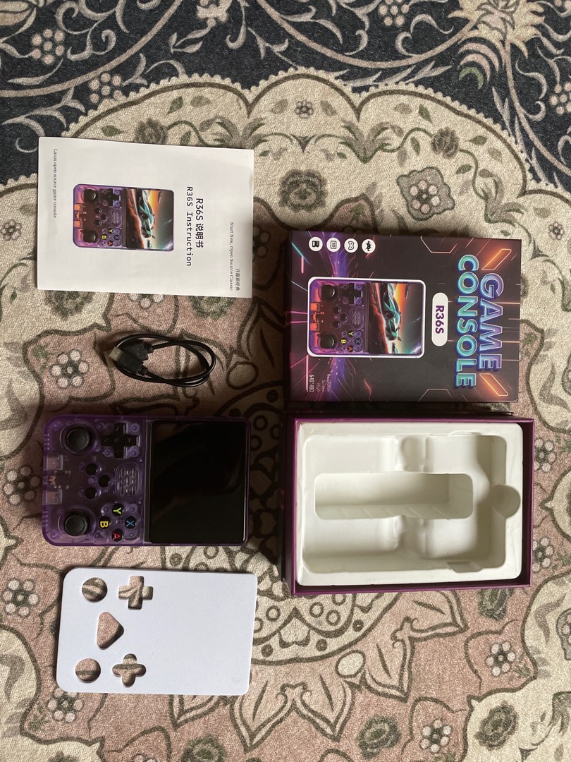 R36S Game Console Purple, Video Gaming, Video Game Consoles, Others on ...
