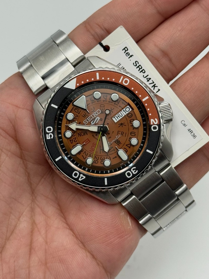 SEIKO Root Beer Analog Brown Dial Stainless-Steel Automatic Men's Watch ...
