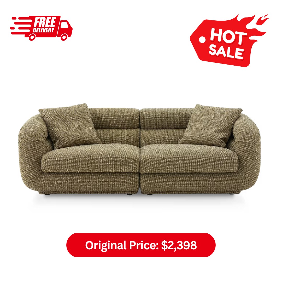 Solari Performance Fabric 3 Seater Sofa ( Performance Margot, Olive ...