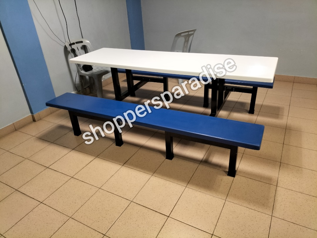 TSDT 00UA - Fiberglass table + bench set, 1 Table + 2 Benches, canteen ...