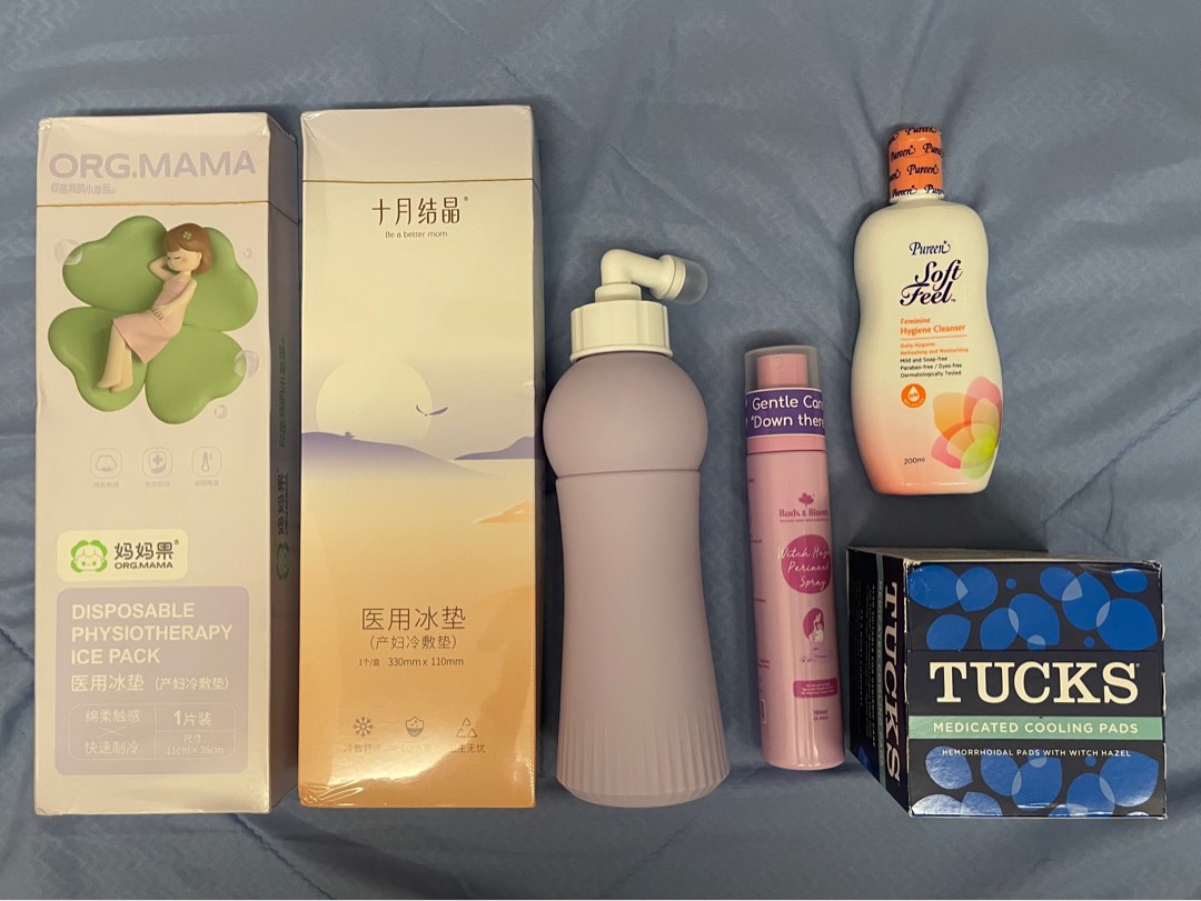 TUCKS Medicated Cooling Pad, Witch Hazel Perineal Spray, Postpartum ...