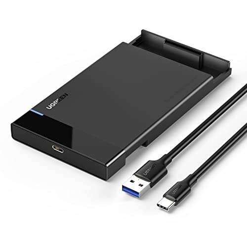 UGREEN 2.5 Inch Hard Drive Enclosure, USB C SSD Caddy Tool Free SATA ...
