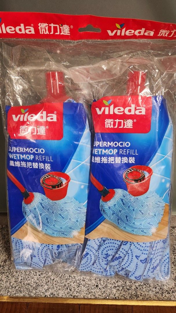 Vileda SuperMocio Wet Mop and Refills, Furniture & Home Living, Cleaning & Homecare Supplies ...