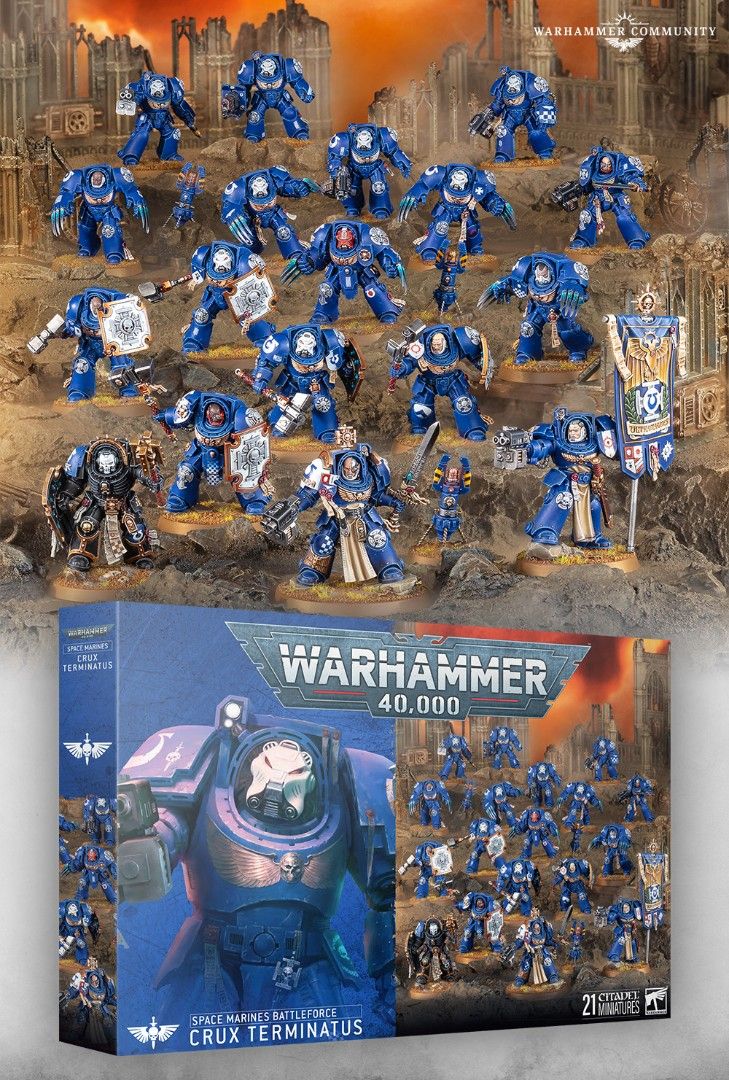 Warhammer 40K Space Marines Battleforce Crux Terminatus Terminators Set ...