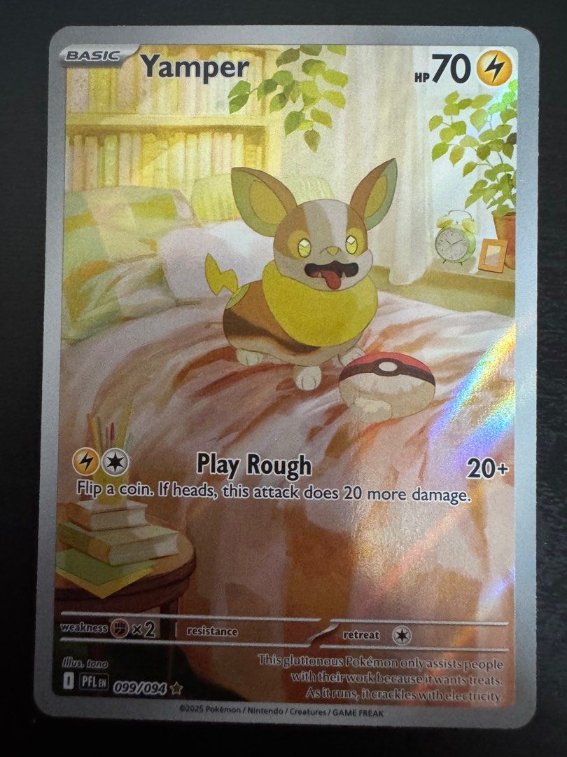 Yamper IR Pokemon Card - Phantasmal Flames, Hobbies & Toys, Toys ...