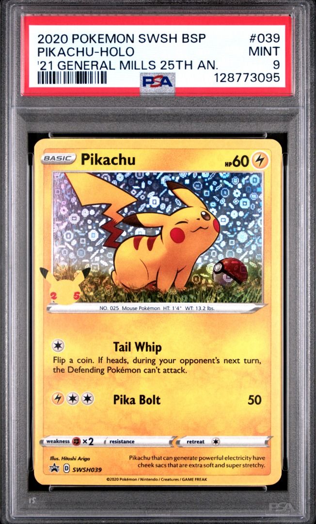 2020 POKEMON SWSH BLACK STAR PROMO #039 PIKACHU-HOLO PSA 9 | PTCG ...