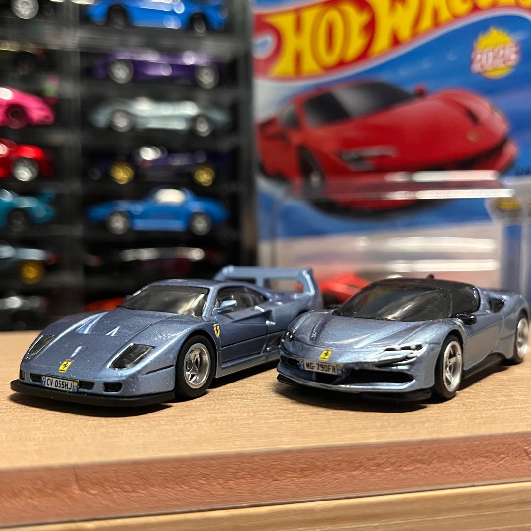 ️改裝成品雙車套裝 Hotwheels Ferrari F40 SF90 MiniGT tomica inno poprace ...